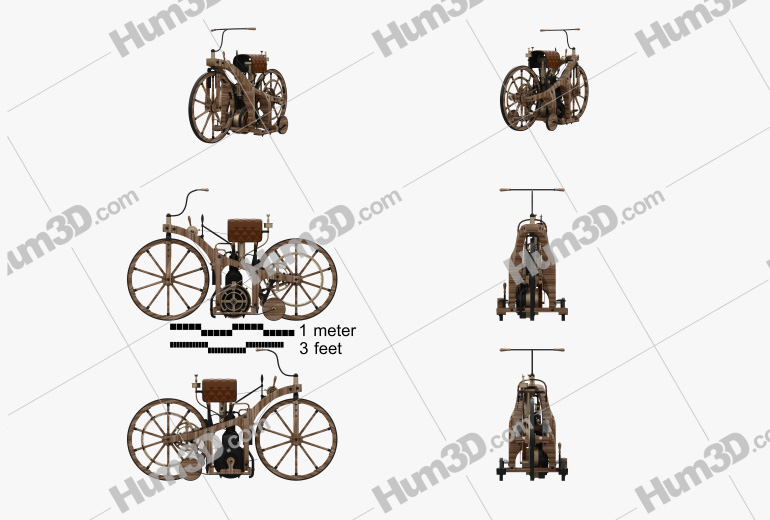 Daimler blueprints Download in PNG - 3DModels.org