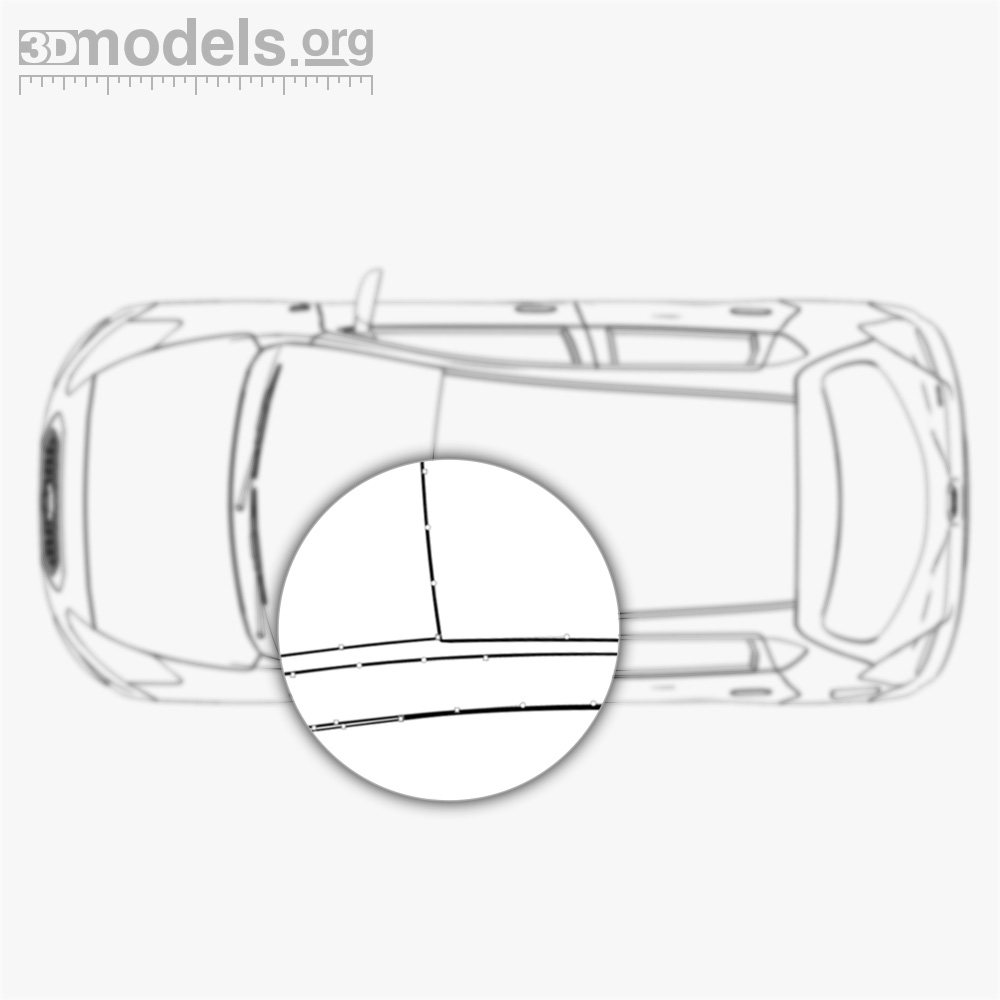 Datsun GO 2017 Vector Blueprint - 3DModels.org