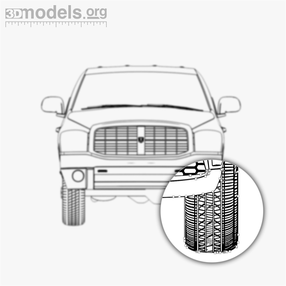 Dodge Ram 1500 Regular Cab Laramie avec Caisse de 120 Pouces 2009 Plan ...
