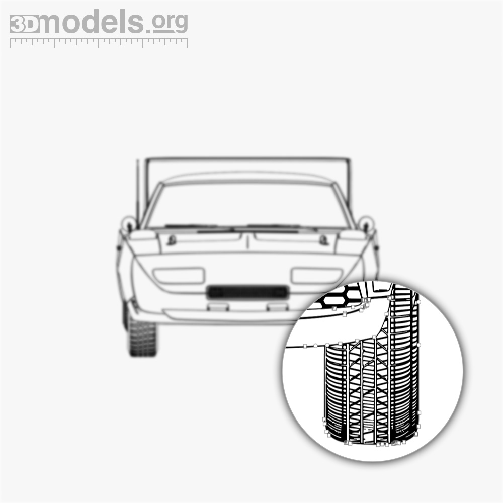 dodge-charger-daytona-hemi-1969-vector-blueprint-3dmodels