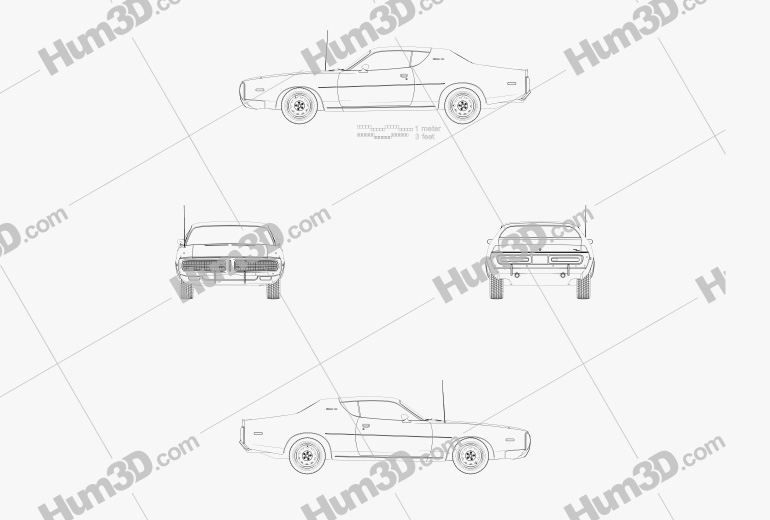 Dodge Charger 1972 도면 - 3DModels.org