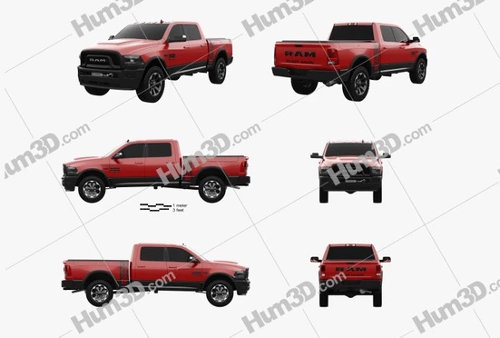 Dodge ram blueprints Download in PNG - 3DModels.org
