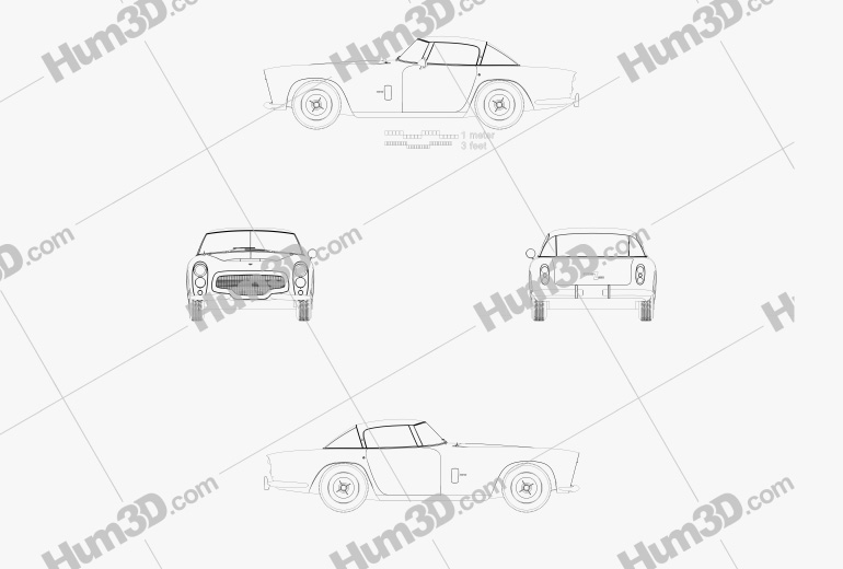 Dodge Zeder Z-250 1953 Blueprint - 3DModels.org