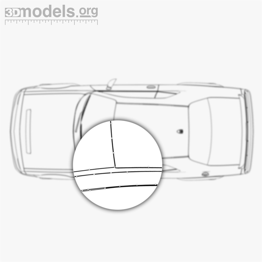Dodge Challenger SRT Demon 2020 Vector Blueprint - 3DModels.org