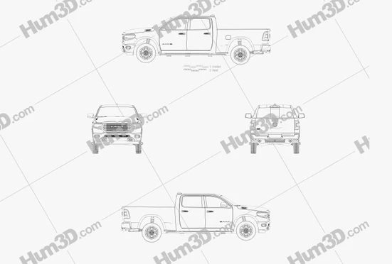 Dodge blueprints Download in PNG - 3DModels.org