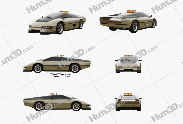 Dodge M4S PPG Turbo Conceito 1981 Modelo de Planta - 3DModels.org