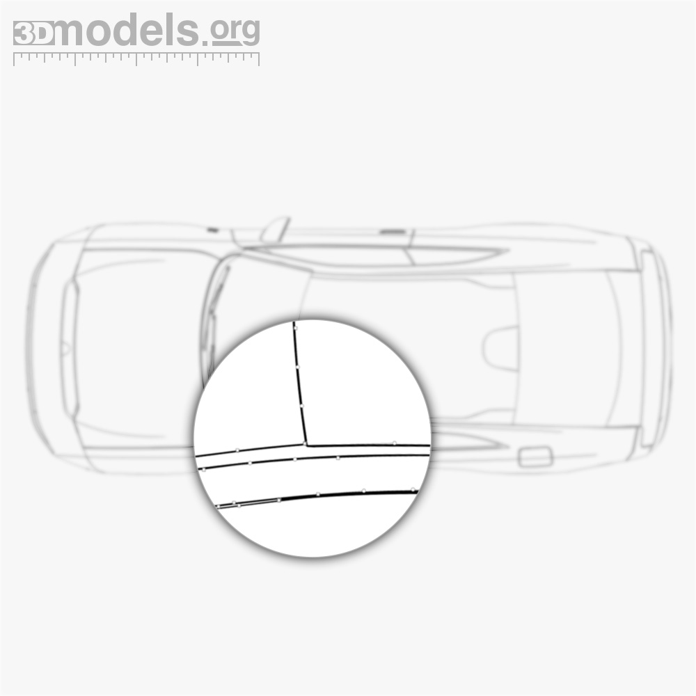Dodge Charger Daytona Scat Pack 2025 Vector Blueprint - 3DModels.org