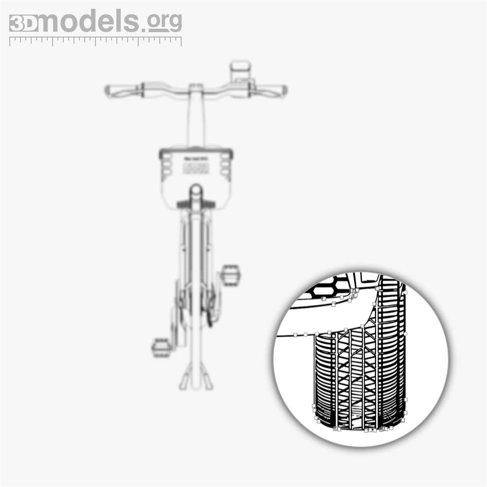 Dott E-bike 2025 Vector Blueprint - 3DModels.org