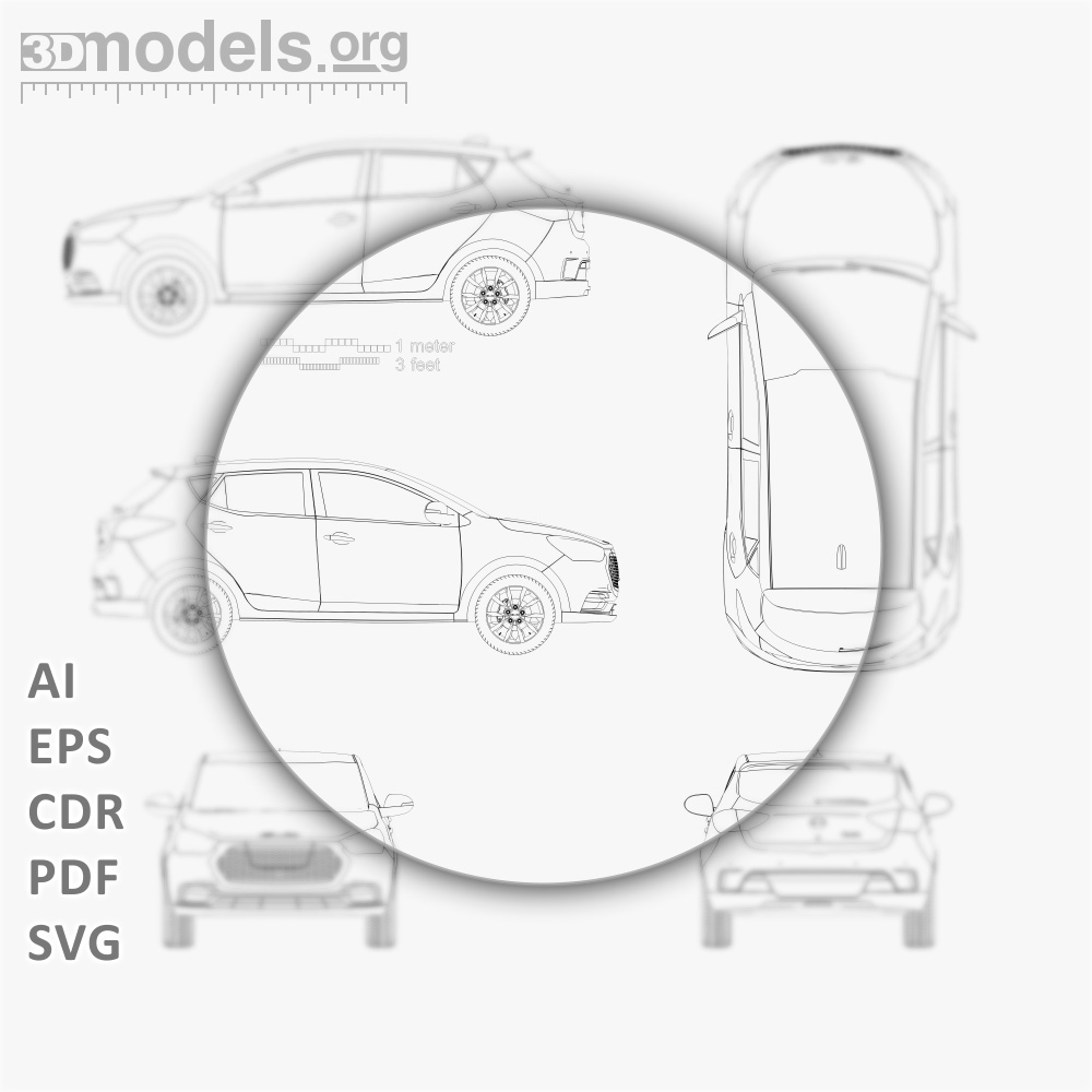 EVO Electric 2022 Vector Blueprint - 3DModels.org