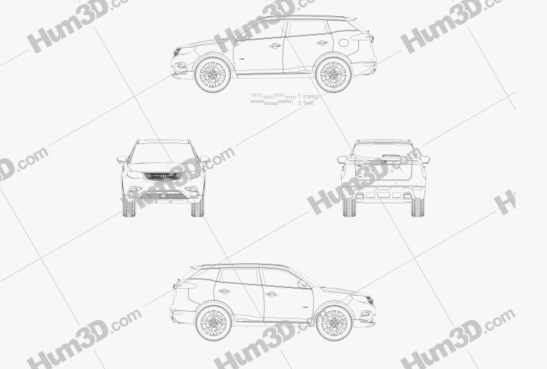 Emgrand blueprints Download in PNG - 3DModels.org