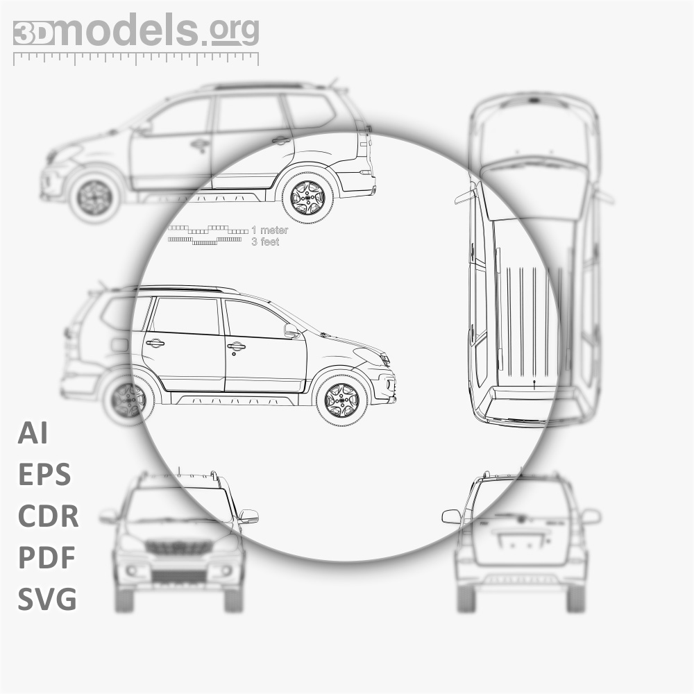 FAW Sirius S80 2015 Vector Blueprint - 3DModels.org