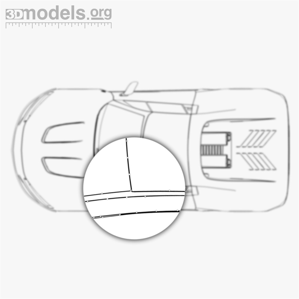 Falcon F7 2017 Vector Blueprint - 3DModels.org
