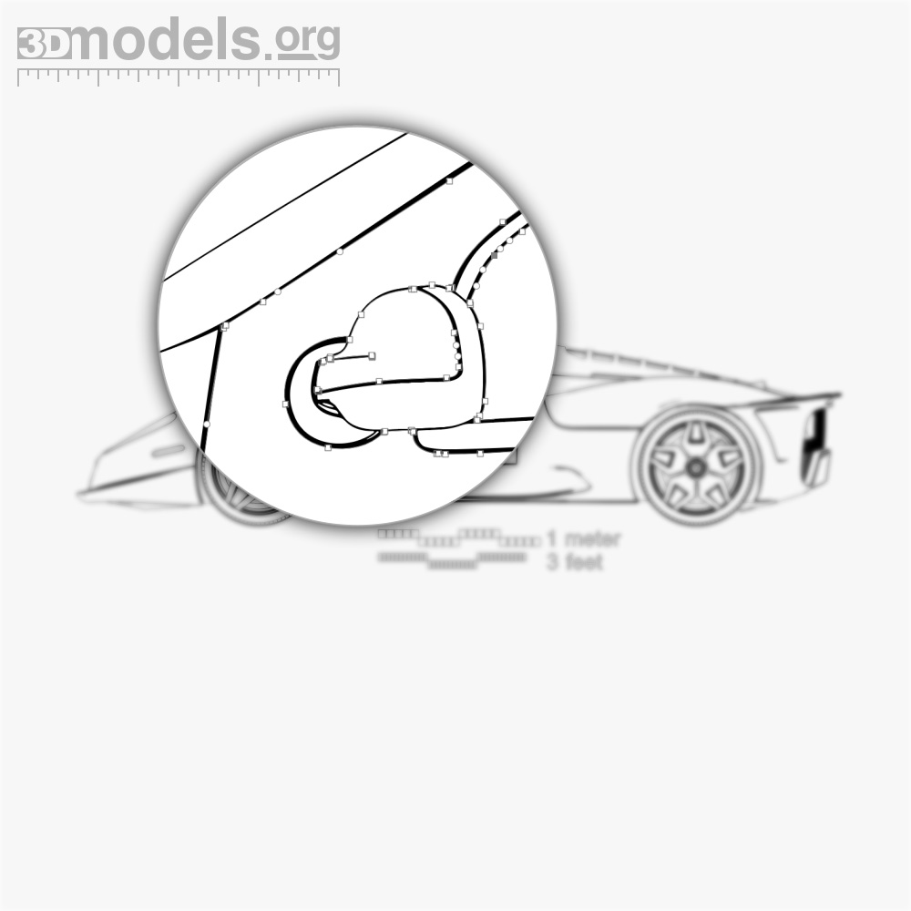 Ferrari P4/5 Pininfarina 2006 Vector Blueprint - 3DModels.org