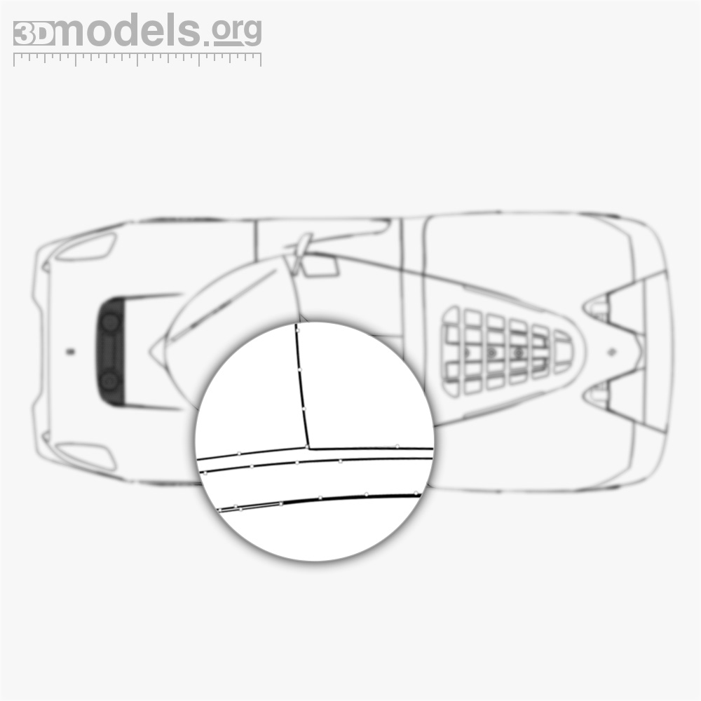 Ferrari P4/5 Pininfarina 2006 Vector Blueprint - 3DModels.org