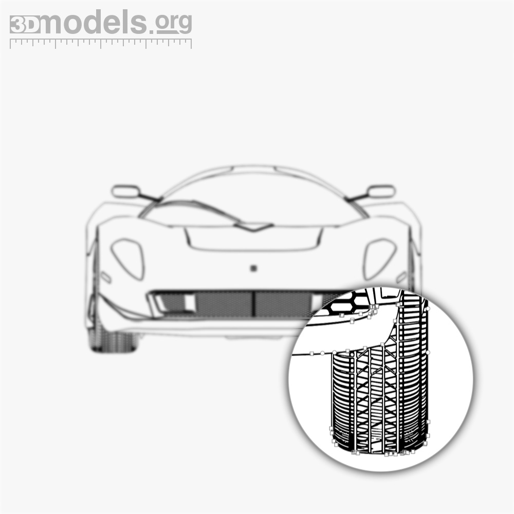 Ferrari P4/5 Pininfarina 2006 Vector Blueprint - 3DModels.org
