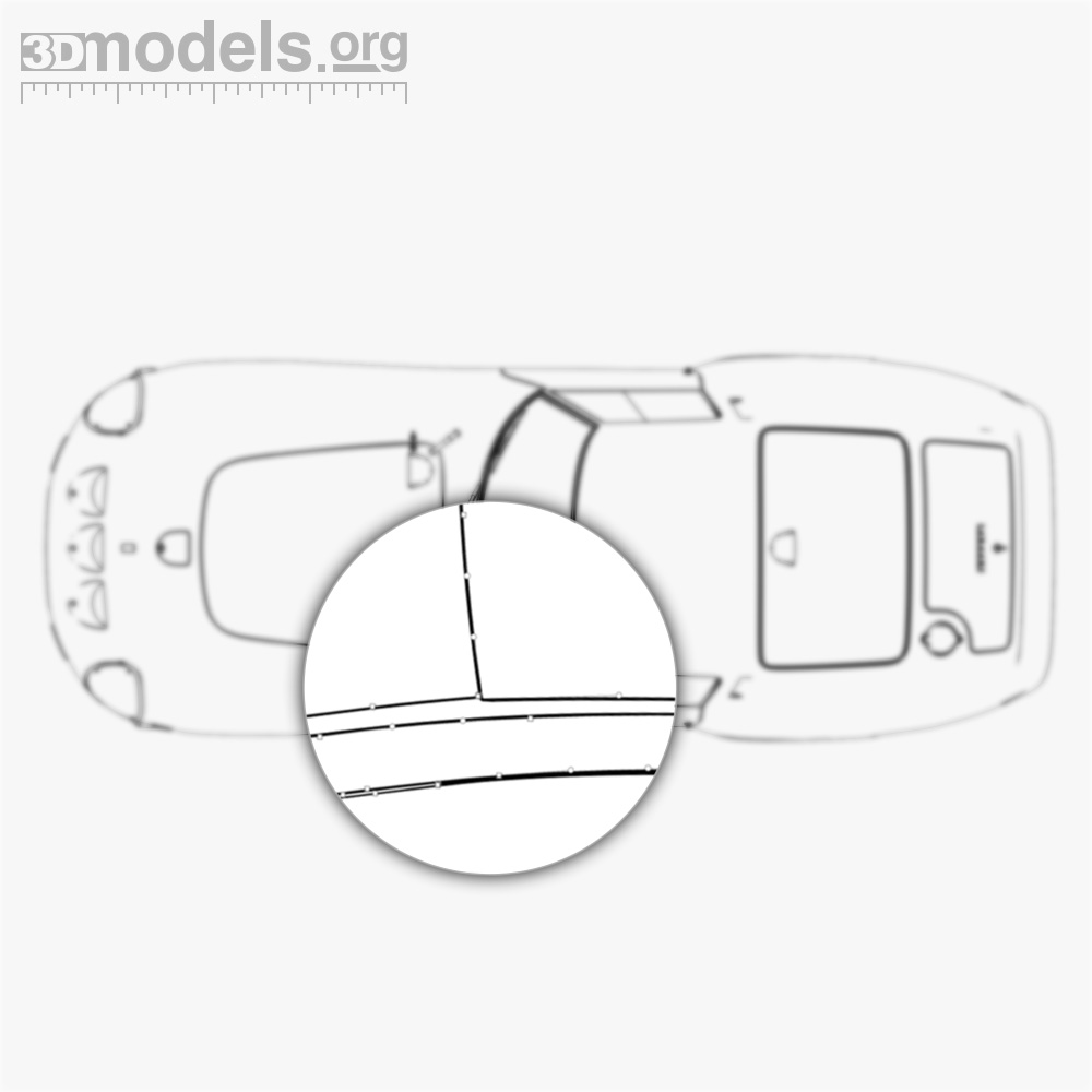 Ferrari 250 GTO (Series I) 1962 Vector Blueprint - 3DModels.org