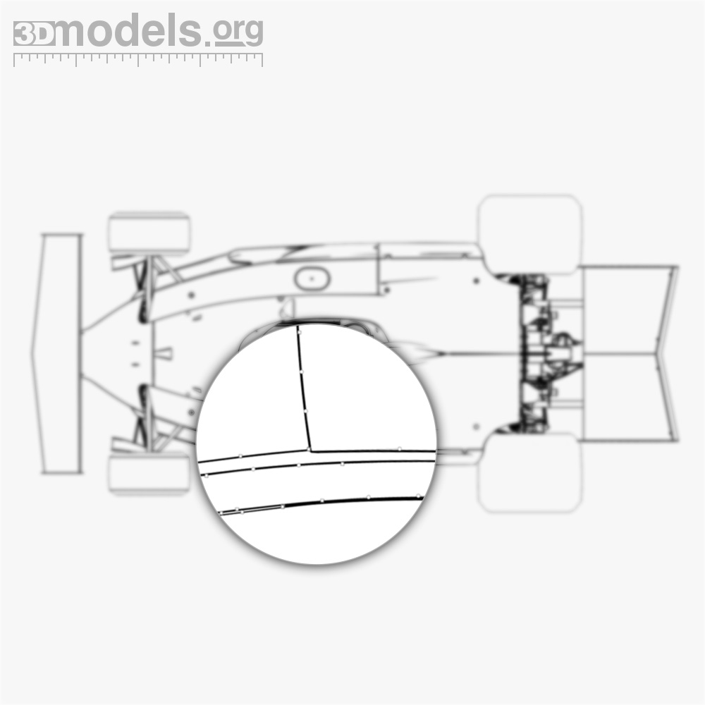 Ferrari 312 T 1975 Vector Blueprint - 3DModels.org