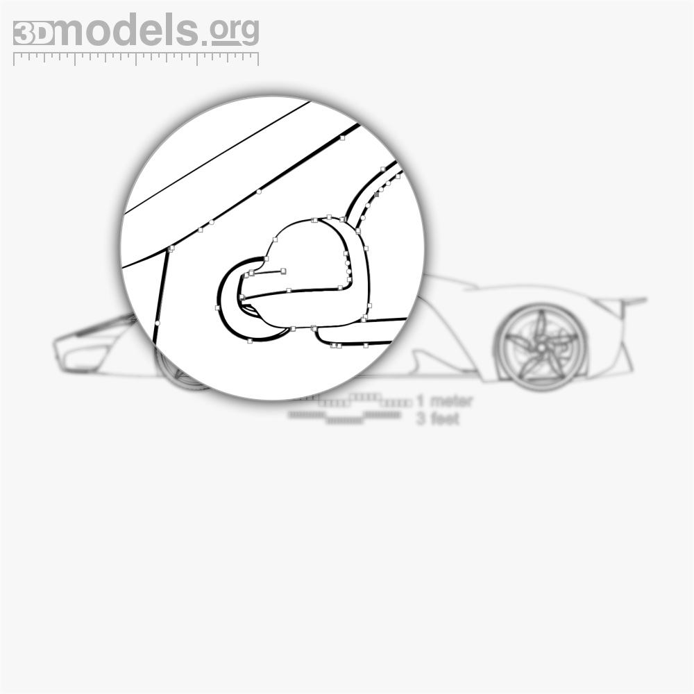 Ferrari F80 2016 Vector Blueprint - 3DModels.org