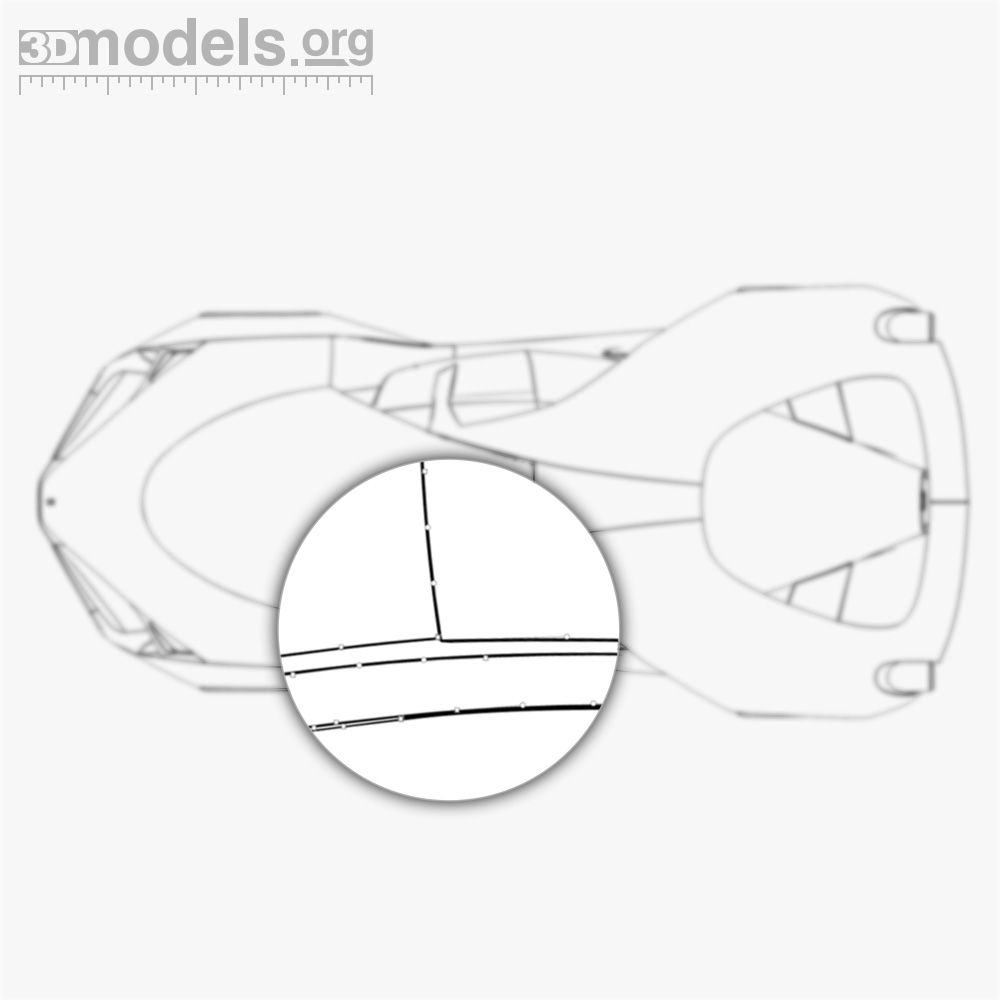 Ferrari F80 2016 Vector Blueprint - 3DModels.org