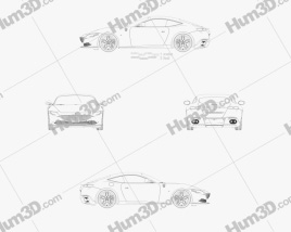 Lamborghini V12 Vision Gran Turismo 2021 Blueprint - 3DModels.org
