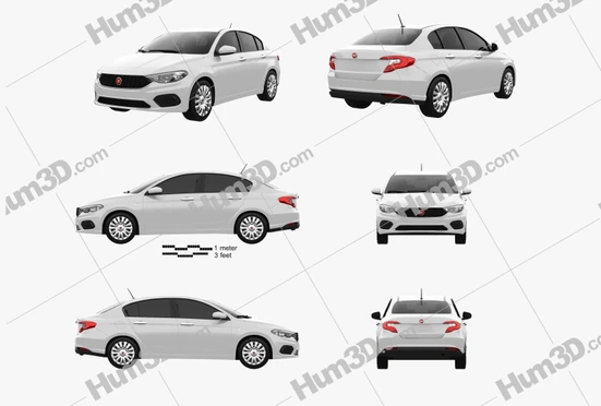 Fiat blueprints Baixar em PNG - 3DModels.org