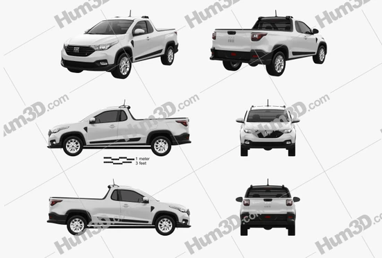 Fiat blueprints Download in PNG - 3DModels.org