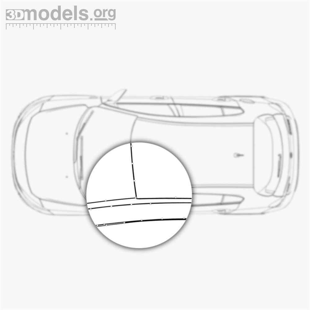 Fiat Tipo Cross hatchback 2024 Vector Blueprint - 3DModels.org