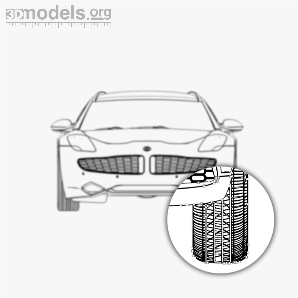 Fisker Surf 2015 Vector Blueprint - 3DModels.org