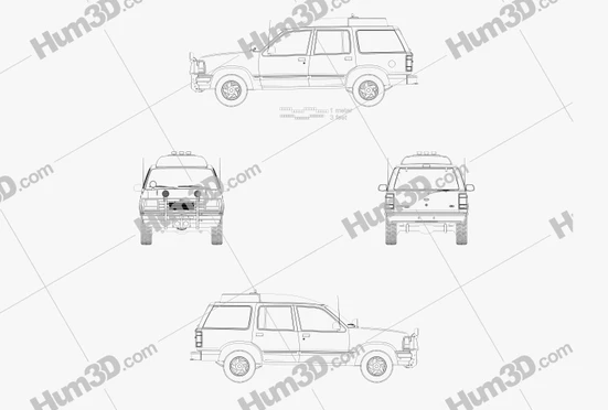 Ford Explorer blueprints Download in PNG - 3DModels.org