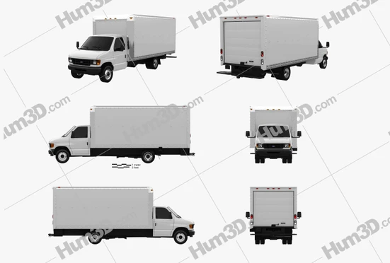 Box truck blueprints Download in PNG - 3DModels.org