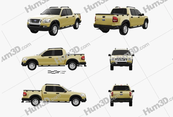 Ford Explorer blueprints Download in PNG - 3DModels.org