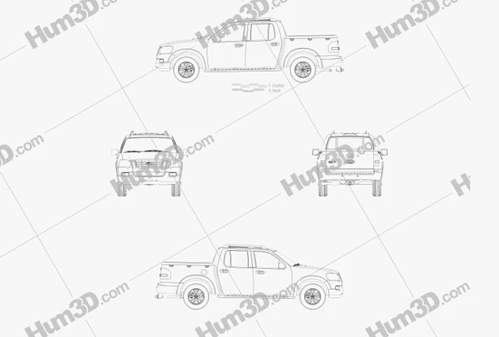Ford Explorer blueprints Download in PNG - 3DModels.org