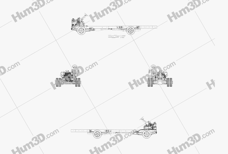 Ford F59 Bus Chassis L2 2018 도면 - 3DModels.org