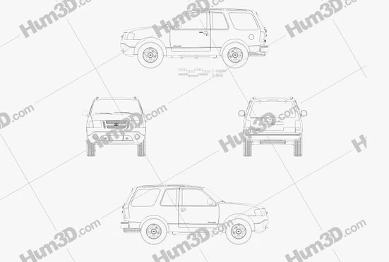Ford Explorer blueprints Download in PNG - 3DModels.org