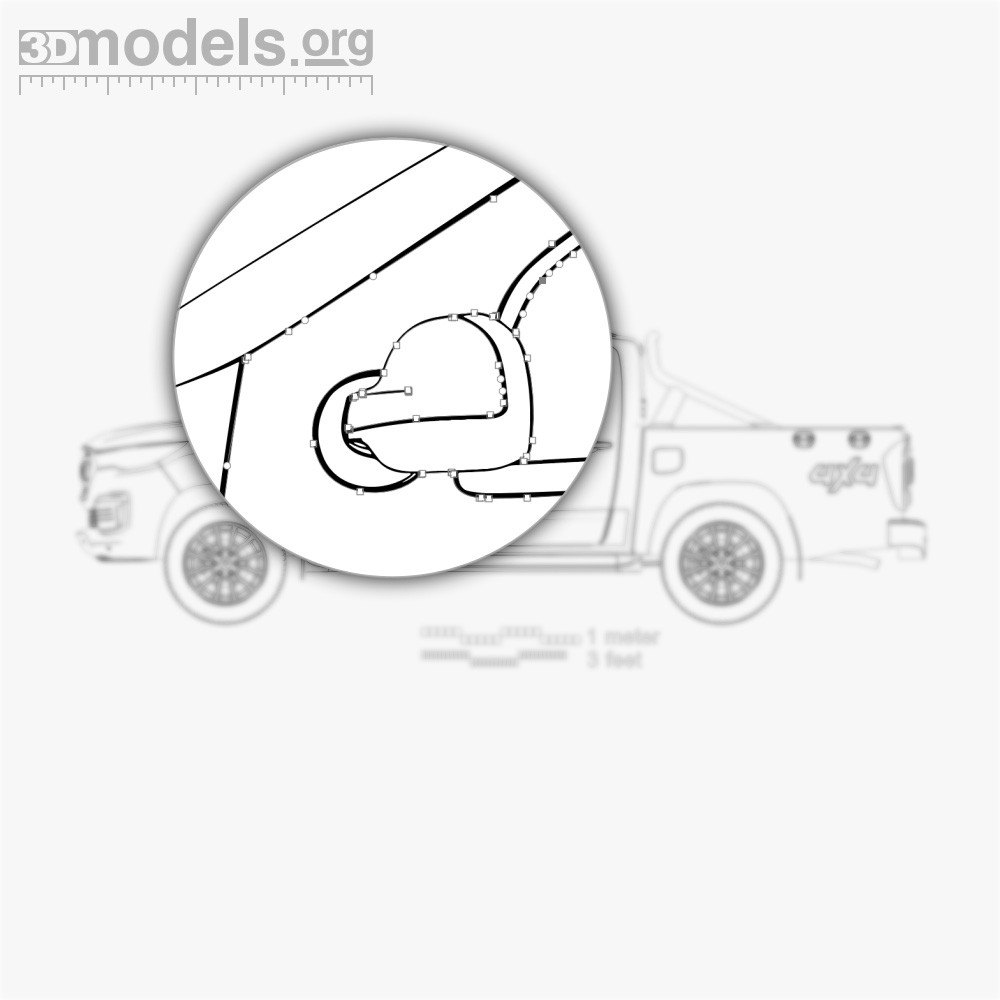 Foton Tunland G7 2025 Vector Blueprint - 3DModels.org