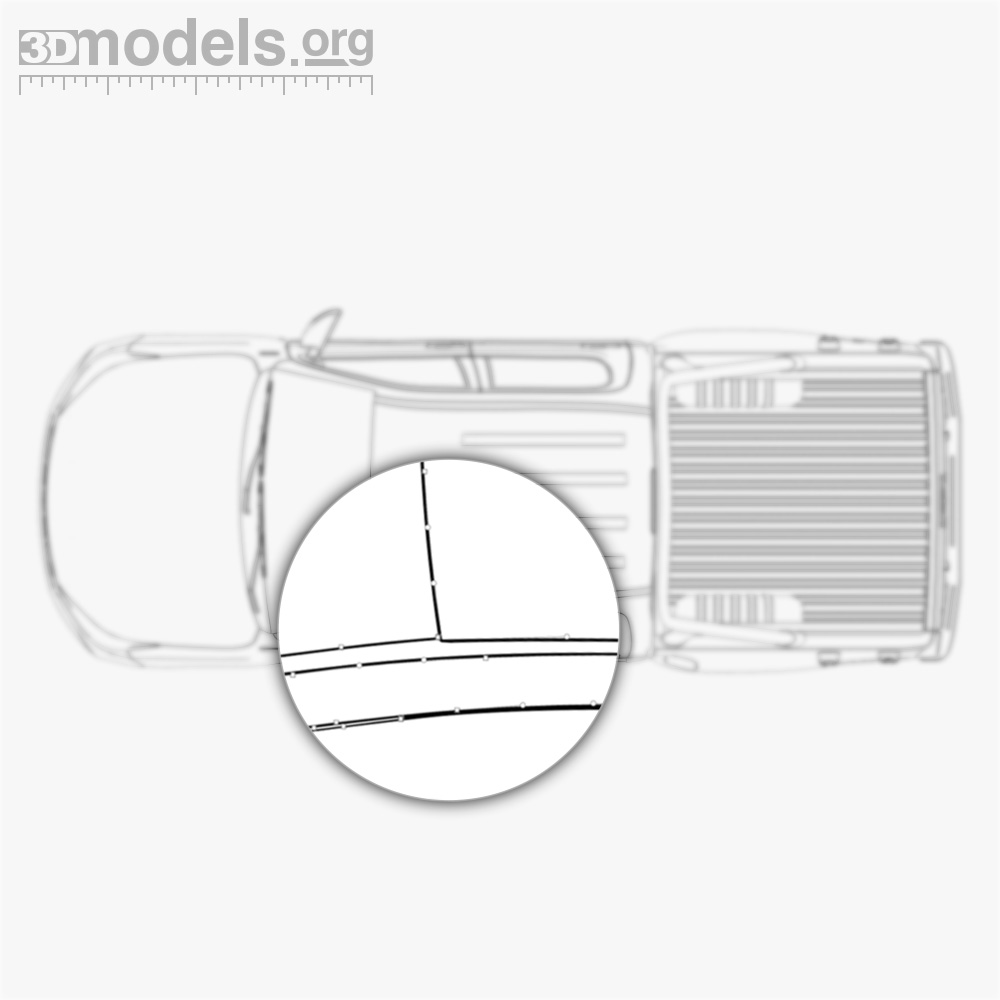 Foton Tunland G7 2025 Vector Blueprint - 3DModels.org