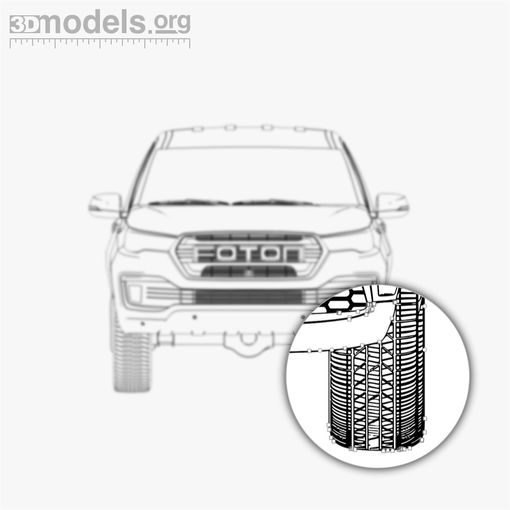 Foton Tunland G7 2025 Vector Blueprint - 3DModels.org