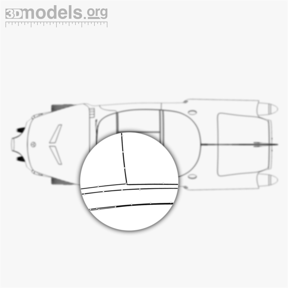 GM Firebird II 1956 Vector Blueprint - 3DModels.org