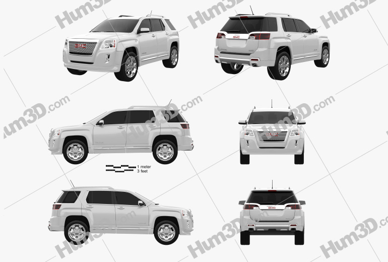 GMC Terrain 2014 Blueprint Template - 3DModels.org