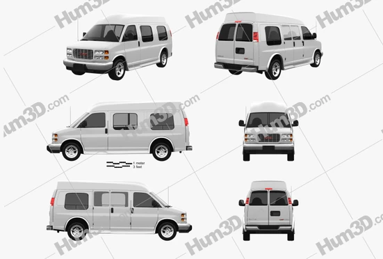 GMC blueprints Download in PNG - 3DModels.org
