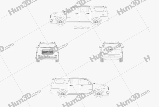 GMC blueprints Download in PNG - 3DModels.org
