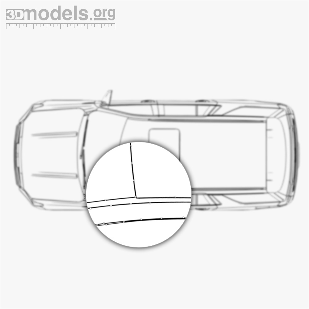 GMC Yukon AT4 2024 Vector Blueprint - 3DModels.org