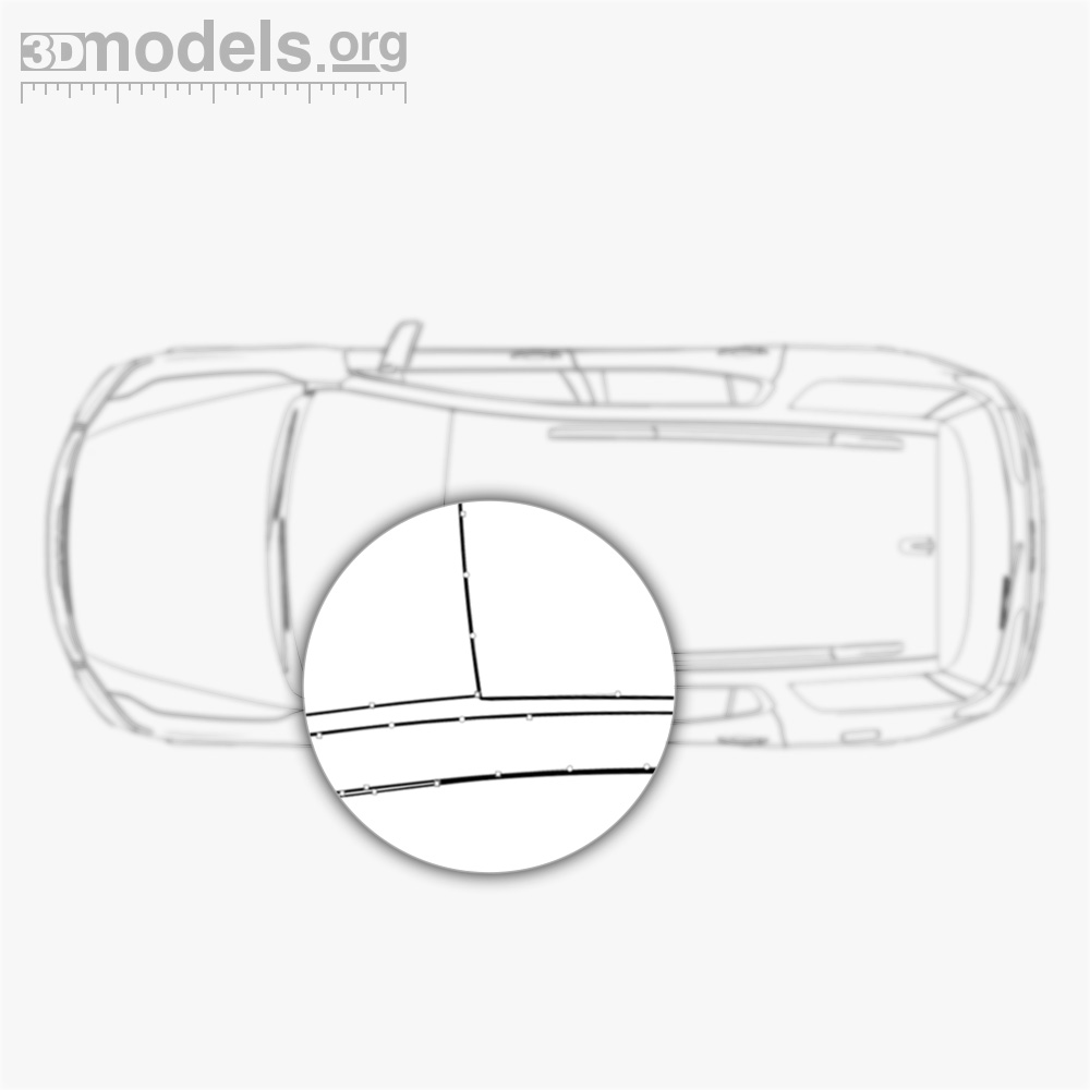 GMC Acadia AT4 2022 Vector Blueprint - 3DModels.org