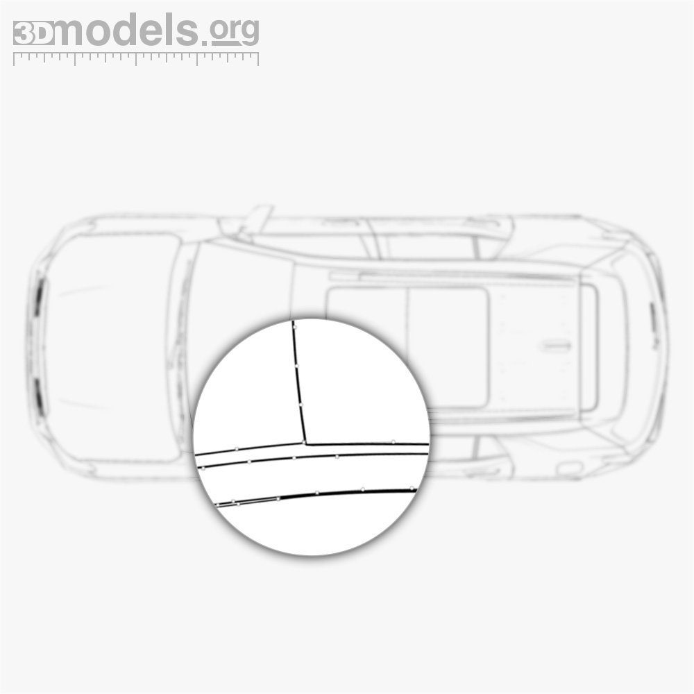 GMC Terrain Elevation 2025 Vector Blueprint - 3DModels.org