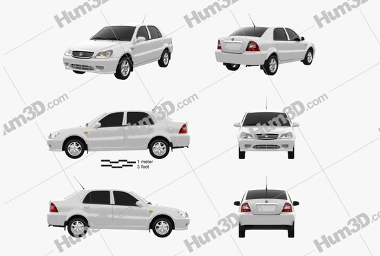 Geely blueprints Download in PNG - 3DModels.org