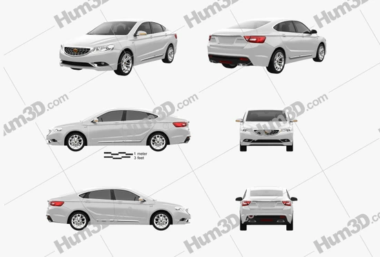Geely blueprints Download in PNG - 3DModels.org