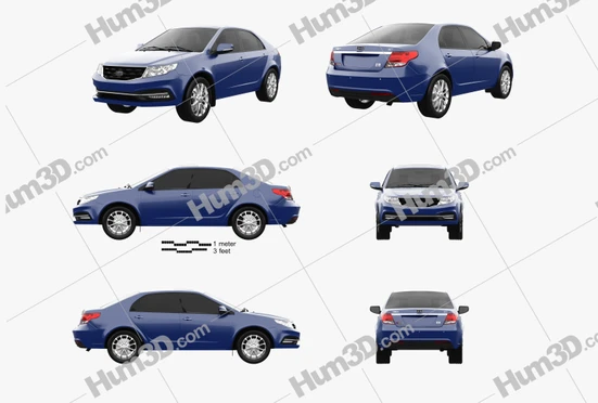 Geely blueprints Download in PNG - 3DModels.org