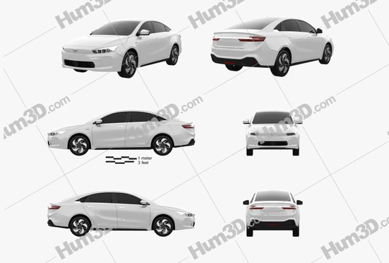 Geely blueprints Download in PNG - 3DModels.org