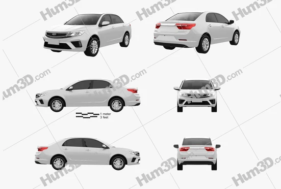 Geely blueprints Download in PNG - 3DModels.org