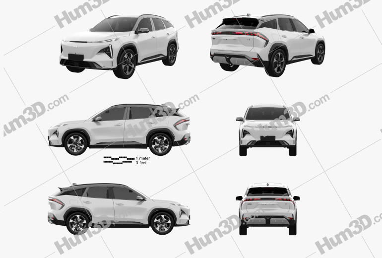 Geely blueprints Download in PNG - 3DModels.org